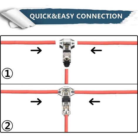 12pcs 20/22 AWG Electrical Wire T-Connector, Quick Splice Cable ...