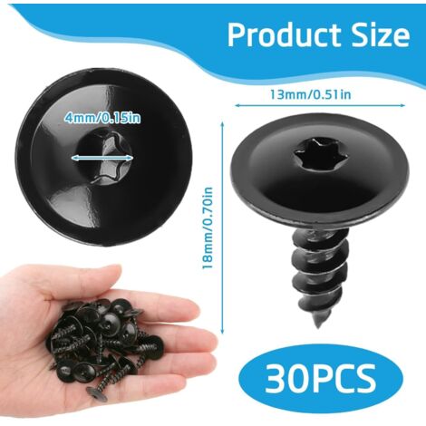 Set of 30 car engine cover bolt retainers - Torx screws - Car fender ...