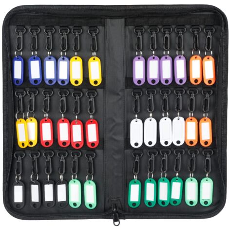 Zipper Key Case Organizer Waterproof Fire Retardant Key Binder with 36 ...