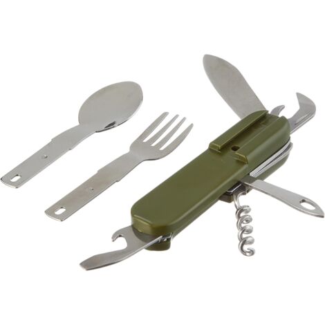 Multifunctional Cutlery Set, Green, 8 cm
