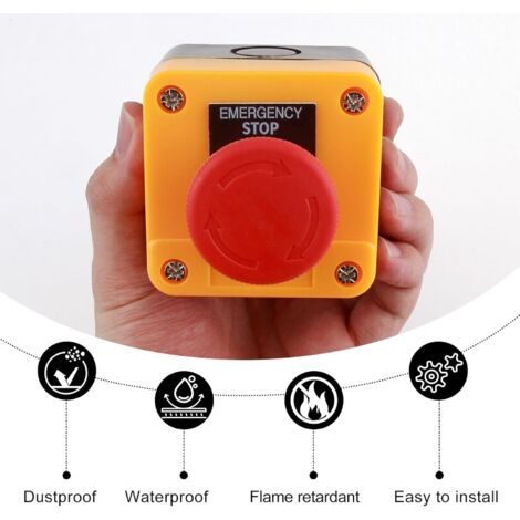 Emergency Stop Button 110V400V, IP65 Waterproof Rating, Circuit Breaker ...