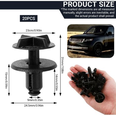 Pack of 20 plastic battery cover panel retaining clips for Land Rover ...