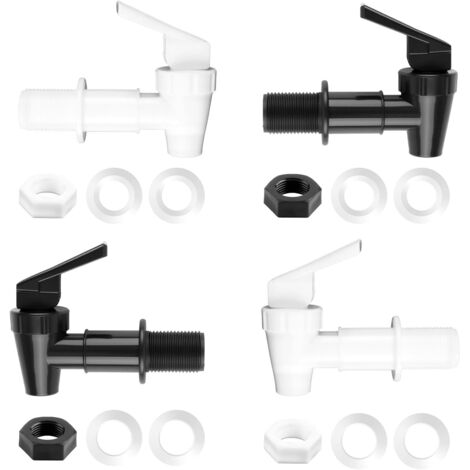 4-Piece Plastic Tap Set for Beverage Dispenser, 3/4 Inch Standard ...