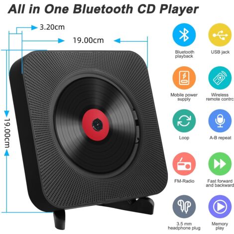 Portable Desktop CD Player with Bluetooth – Kpop Music CD Player with ...