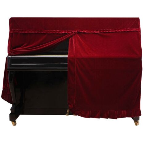 Upright Piano Cover, Upright Piano Cover, Gold Velvet Protective Cover ...