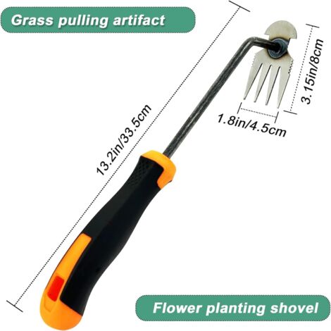 Weed Puller Gardening Weed Remover Manual Weeding Tool Stainless Steel ...