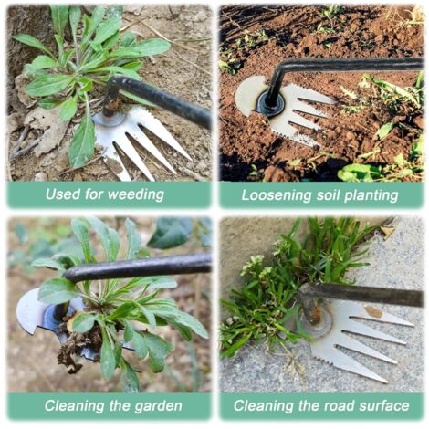 Weed Puller Gardening Weed Remover Manual Weeding Tool Stainless Steel ...