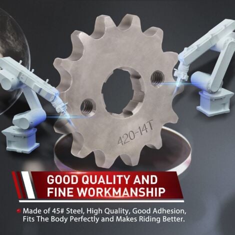 Moto 420-14T Front Sprocket 20mm Replacement for 50cc 70cc 90cc 110cc 125cc Dirt Bike Pit Bike ...