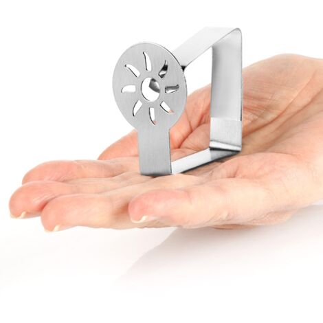 8 x Premium Stainless Steel Tablecloth Clips - Fabric Holders for Table ...