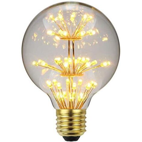 G80 3W LED Filament Bulb, Classic Spherical Shape, 220V E27 Base, Warm ...