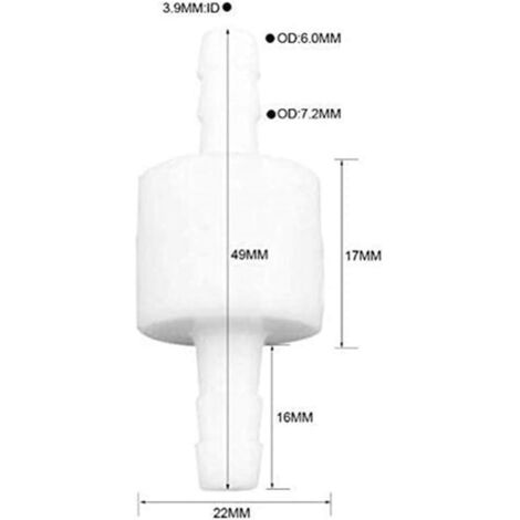 Inline non-return valve for fuel, oil, water, gas, air, one-way ...