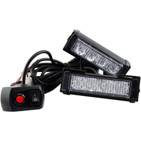 Strobe Lights, 2PCS 8 LEDs Emergency Strobe Hazard Lights Flashing ...