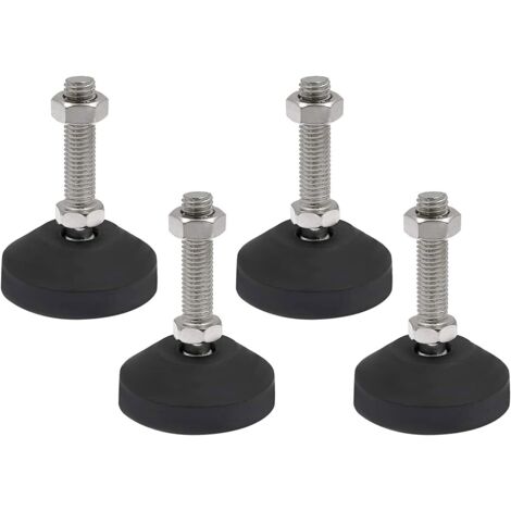 Set of 4 adjustable feet M10 x 50 mm - Adjustment screw - Furniture ...