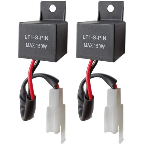 2-piece 12V 2-pin LF1-S-PIN LED Flash Relay for cars and motorcycles ...