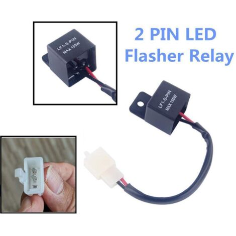 2-piece 12V 2-pin LF1-S-PIN LED Flash Relay for cars and motorcycles ...