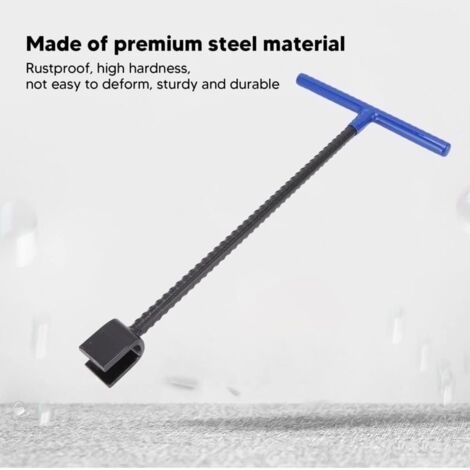 Steel water meter key, multi-function T-handle wrench, edge wrench with ...