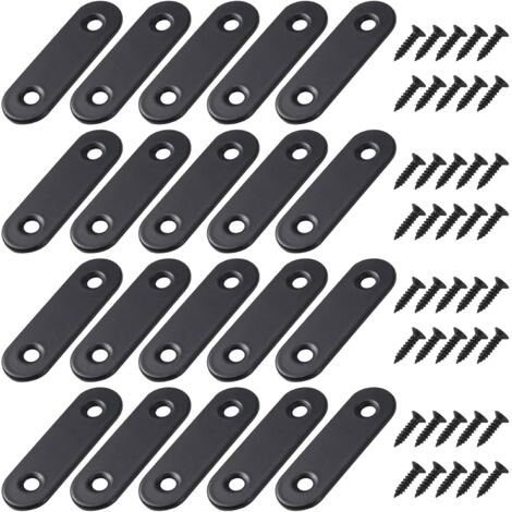 Flat Fixing Brackets, Straight Metal Brackets with Screws for Wood ...