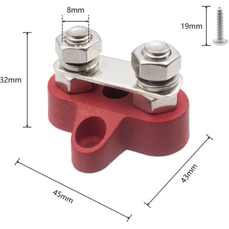 Busbar Terminal Block, Battery Power Grounding Junction Block, M8 ...