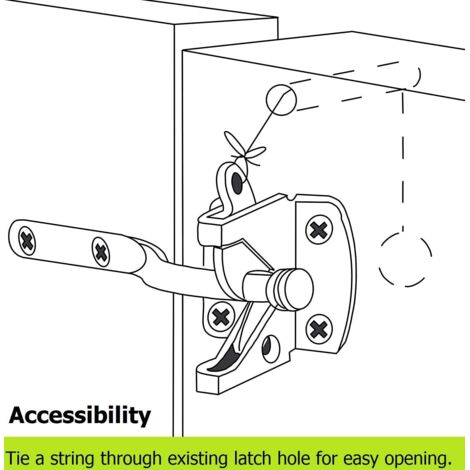 Automatic Gate Lock - Metal Bolt Lock - Gravity Steel Latch for Garden ...