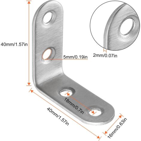 13pcs Stainless Steel Fixing Brackets 40x40mm, Corner Reinforcements ...