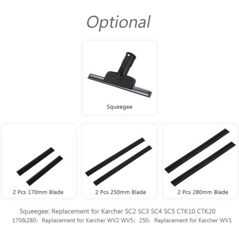 Replacement window cleaning blades for window vacuum cleaners, 2 pieces ...