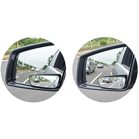 360° Rotating Blind Spot Mirror, Adjustable Wide Angle HD Glass Convex ...