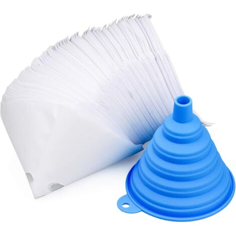 200PCS Conical Nylon Paint Filters for Car Paint with Silicone Funnel ...