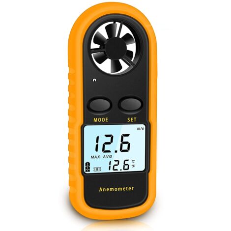 Portable Anemometer, High-Precision Digital Anemometer (±5%) with LCD ...