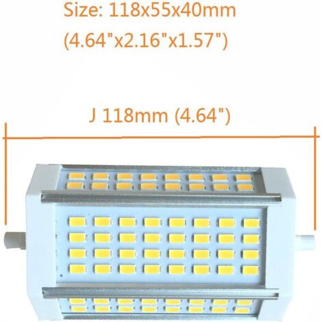R7S LED 118mm 30W Dimmable Daylight Bulb 6000k AC 220V 3000LM Double ...