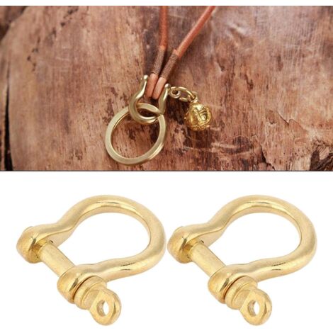 2 Set Pure Brass U-Type Shackle Anchor Chain Shackle Screw Pin Bow ...