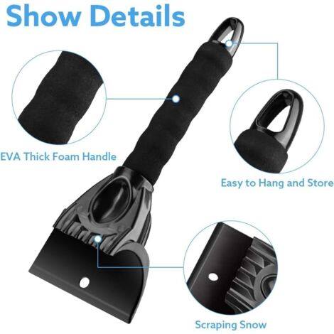 Car Ice Scraper, 2-Piece Plastic Car Snow Scrapers with Non-Slip Handle ...