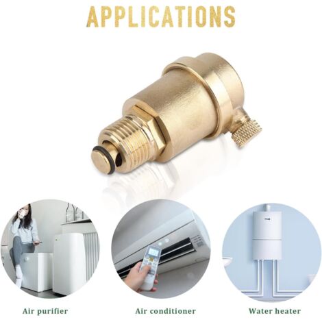 Set of 2 DN15 Brass Automatic Air Release Valves for Solar Water Heater ...