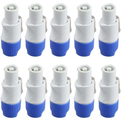 10 Stück Powercon 3-poliger Stecker (männlich) für Signaleingang zur ...