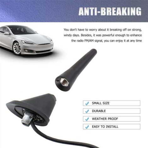 Universelle Autoantenne 6,5 cm FM AM M5 M6 Mini Autoradio-Zubehör Schwarz