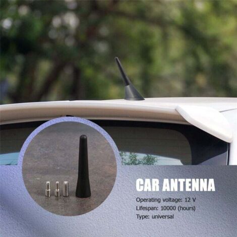 Universelle Autoantenne 6,5 cm FM AM M5 M6 Mini Autoradio-Zubehör Schwarz