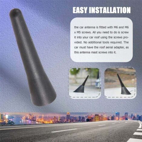 Universelle Autoantenne 6,5 cm FM AM M5 M6 Mini Autoradio-Zubehör Schwarz