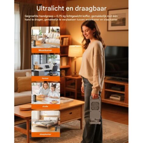 Vtizikl Chauffage infrarouge sur pied – Chauffage infrarouge électrique ...