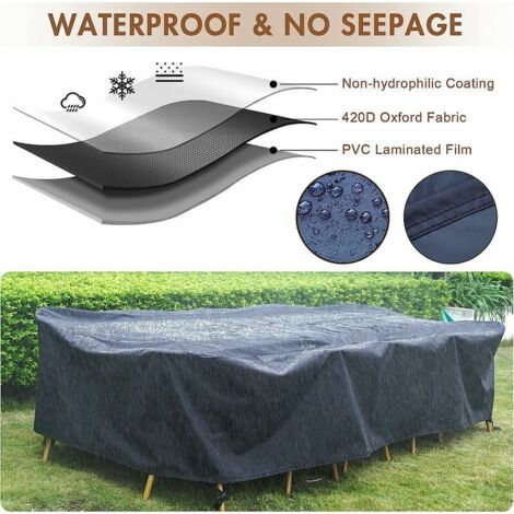 300cm Housse de Protection Salon de Jardin, Housse Salon de Jardin ...