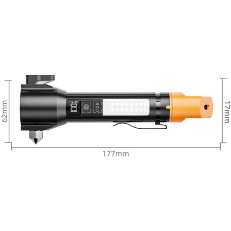 Tactical Flashlight Rechargeable, Zoomable LED Flashlight with COB Side ...
