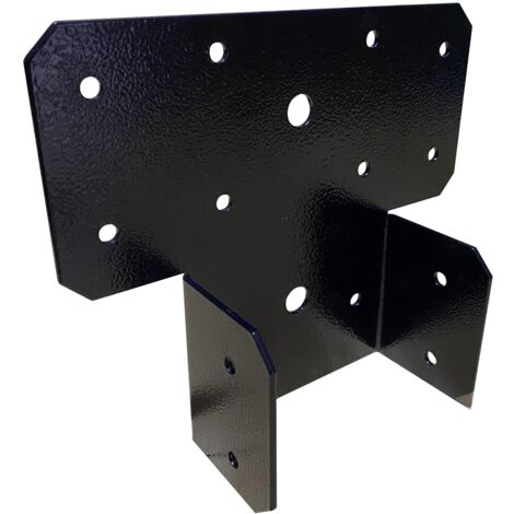 4Set(8pcs) Black T-Shaped Post to Beam Connector Roof Tie Bracket ...