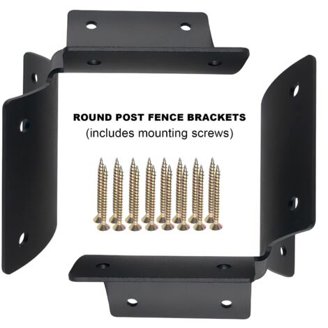 Round Post Fence Brackets - 10pcs Rail Supply for Online Fencing