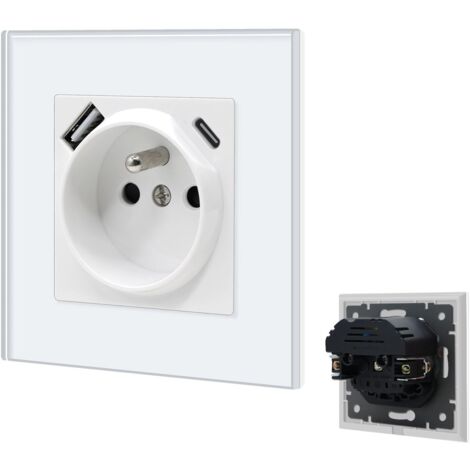 Prise Murale USB C,Prises Electriques Standard avec des griffes ...