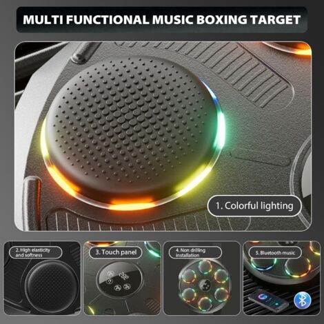 Machine de boxe à musique, électronique, LED, avec Bluetooth, 12 ...