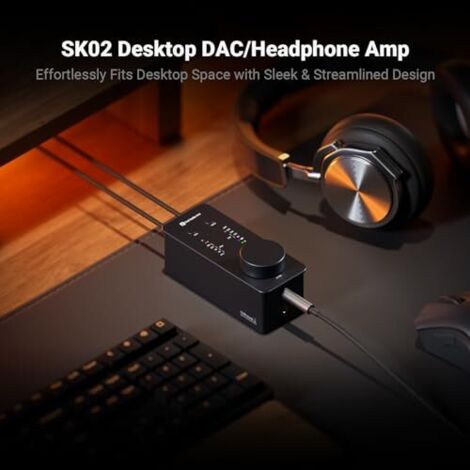 Applicable SK02 DAC Amp Headphone Amplifier Desktop USB C to AUX ...