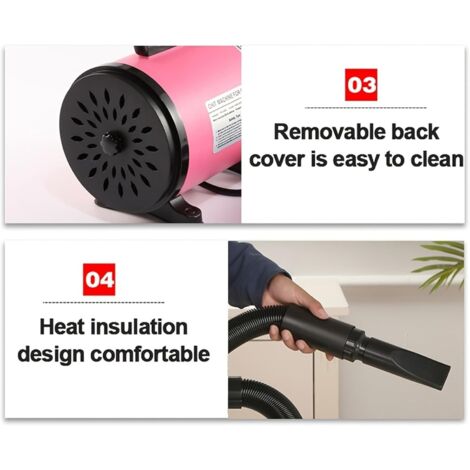 Pulseur Chien Professionnel 1500W Souffleur Chien Pulseur pour Chien ...