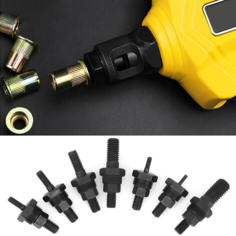 Pistolet à rivets M3 à M12 de 14 pièces avec têtes en acier rapide HSS ...