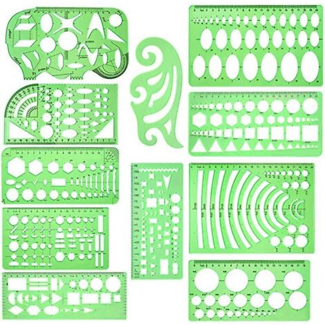 lot De 6 Normographe Pour Croquis Et Schmas - Trace-formes Technic ...