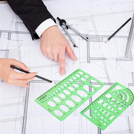 lot De 6 Normographe Pour Croquis Et Schmas - Trace-formes Technic ...