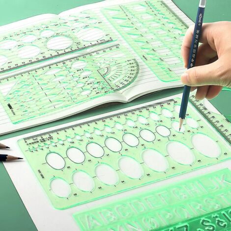 lot De 6 Normographe Pour Croquis Et Schmas - Trace-formes Technic ...