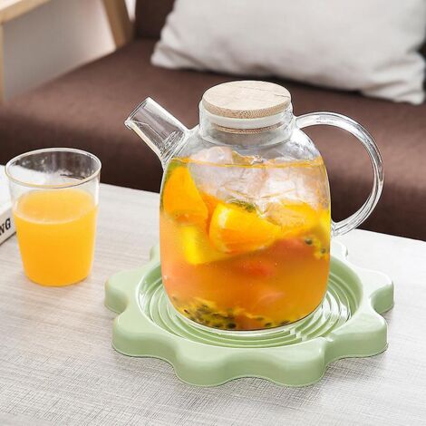 Ensemble de dessous de plat bleus, verts et gris pour bouilloires ...